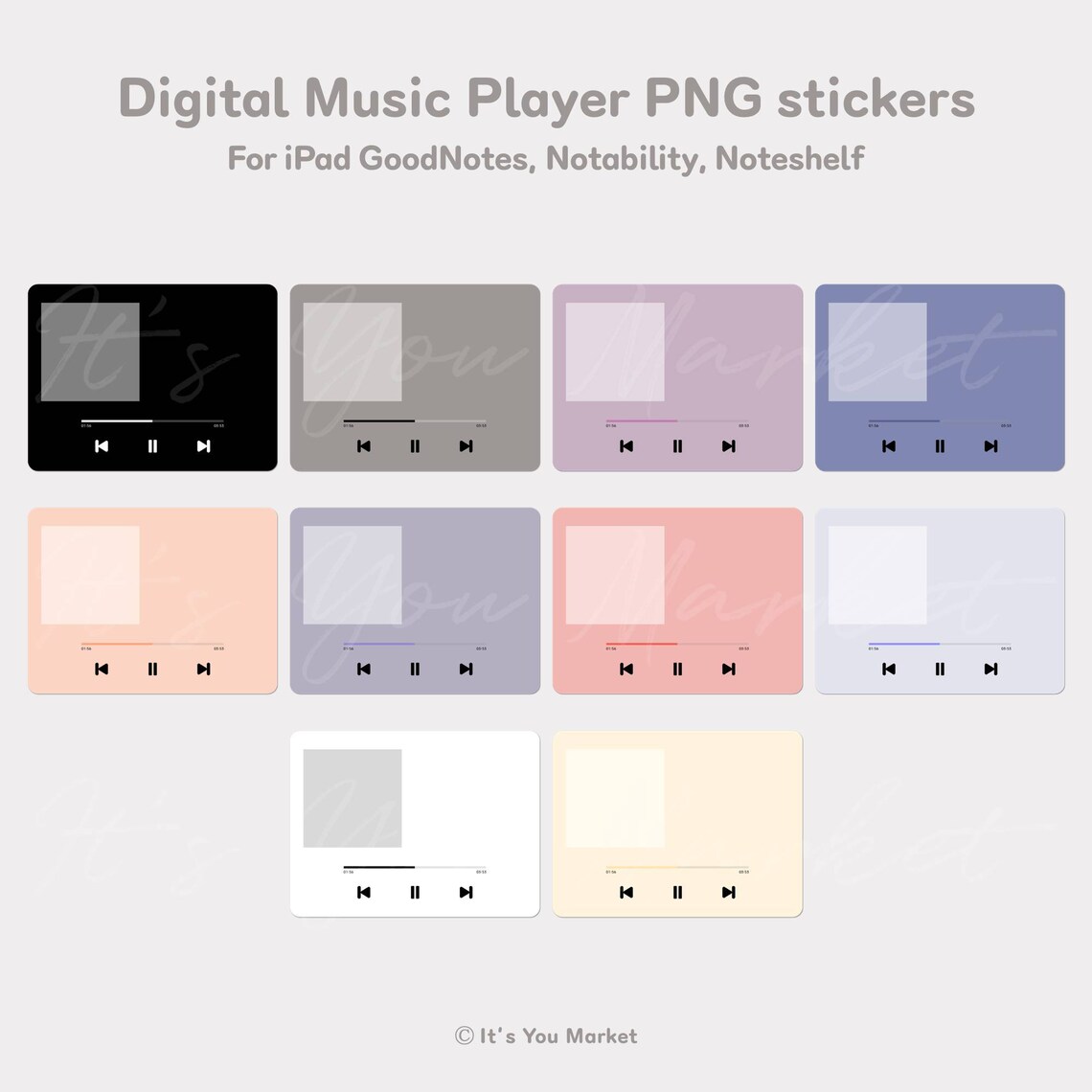 Digital Music Player PNG Sticker Files for Ipad Goodnotes - Etsy