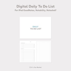 Digital Daily to Do List Template for iPad Goodnotes, Notability ...