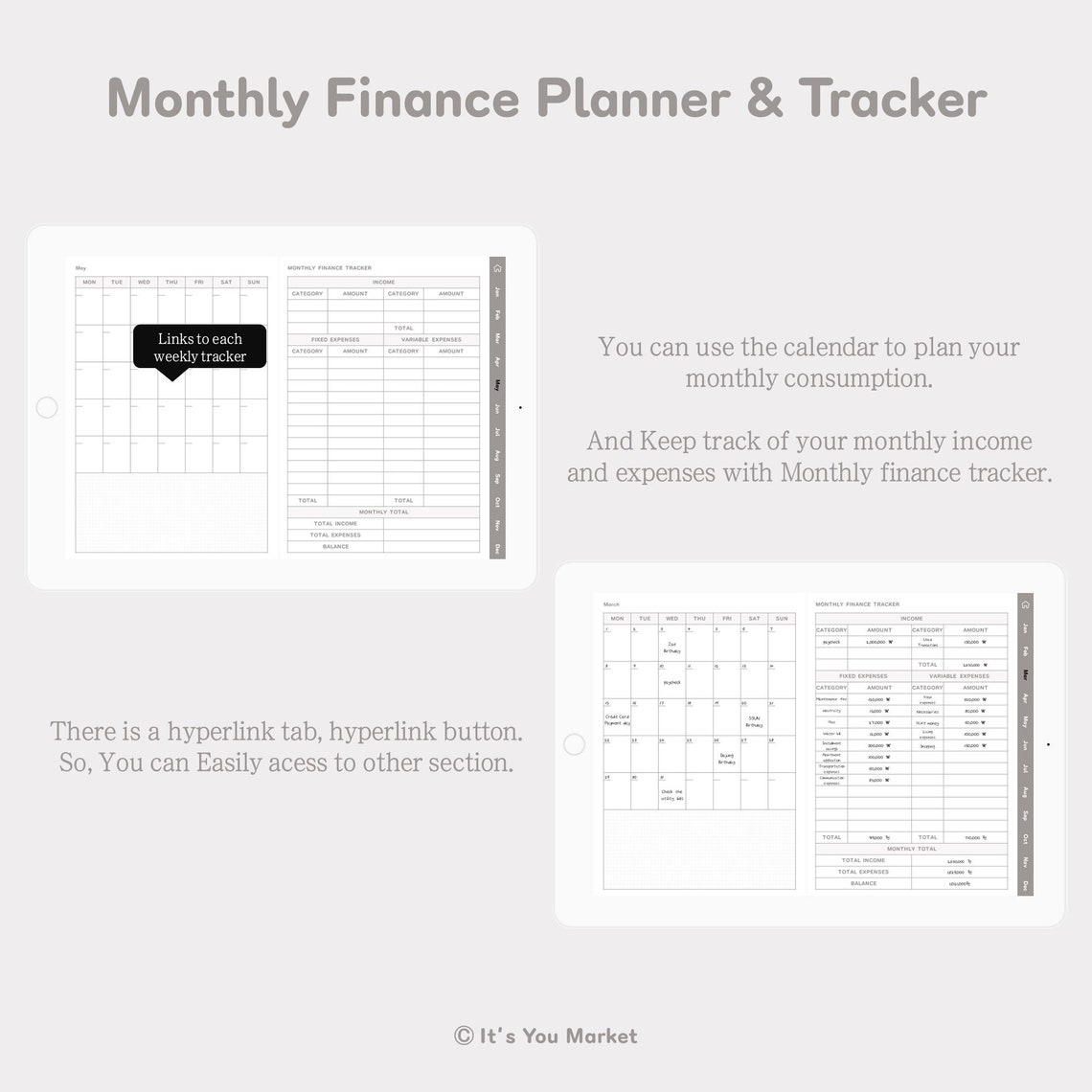 Digital Finance Tracker, Weekly Expenses Planner, Digital Budget ...