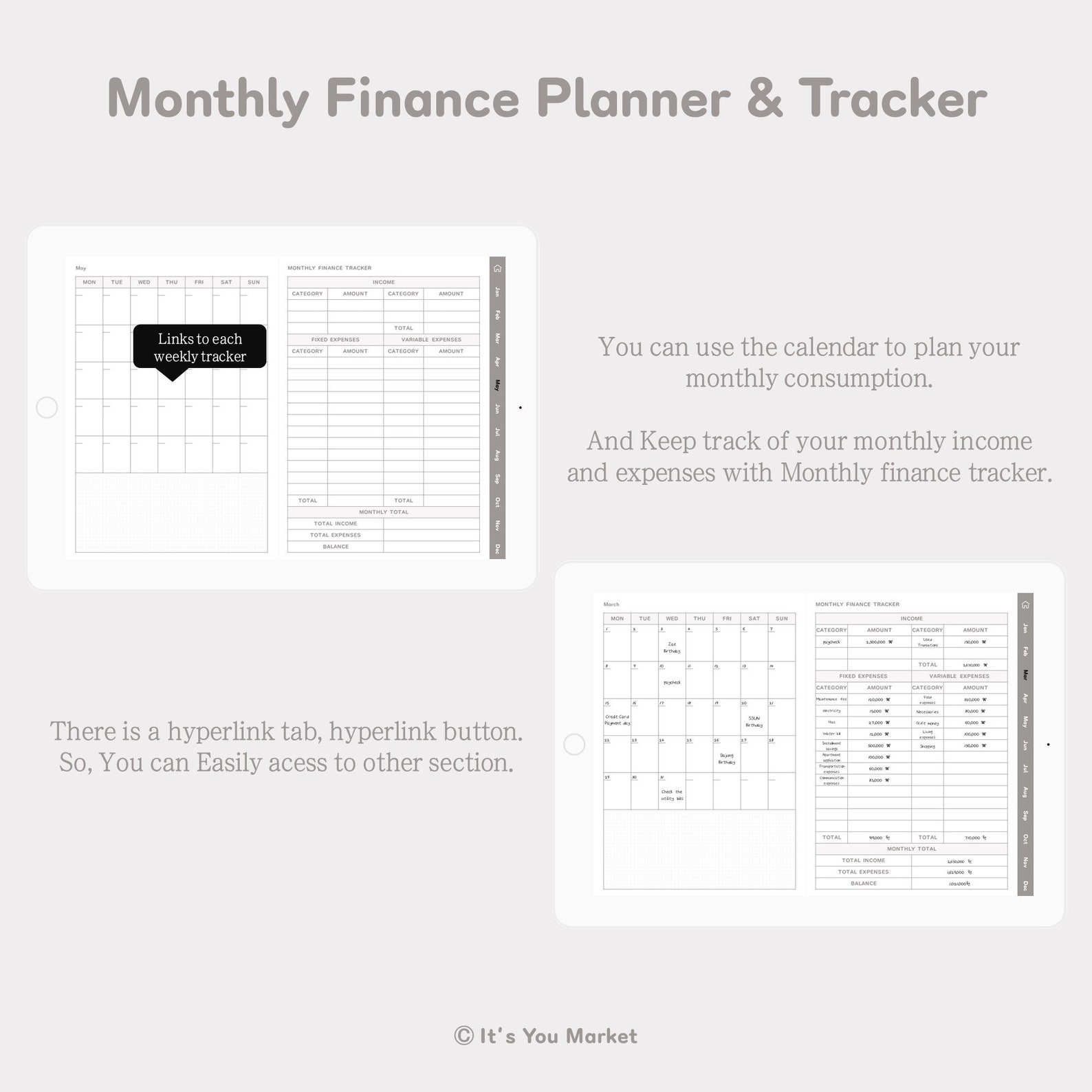 Digital Finance Tracker, Weekly Expenses Planner, Digital Budget ...