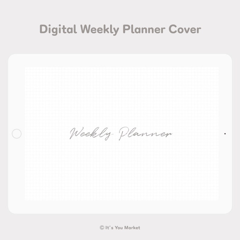 Digital Weekly Planner Page, for iPad Goodnotes, Noteshelf, Notability ...