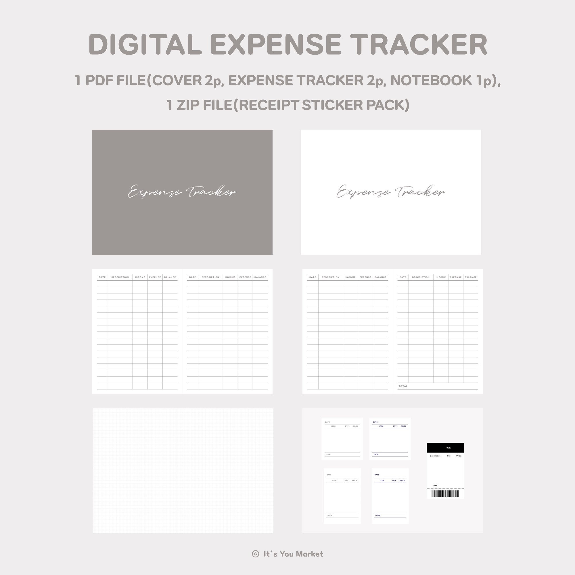 Digital Expense Tracker Finance Tracker for iPad Goodnotes - Etsy