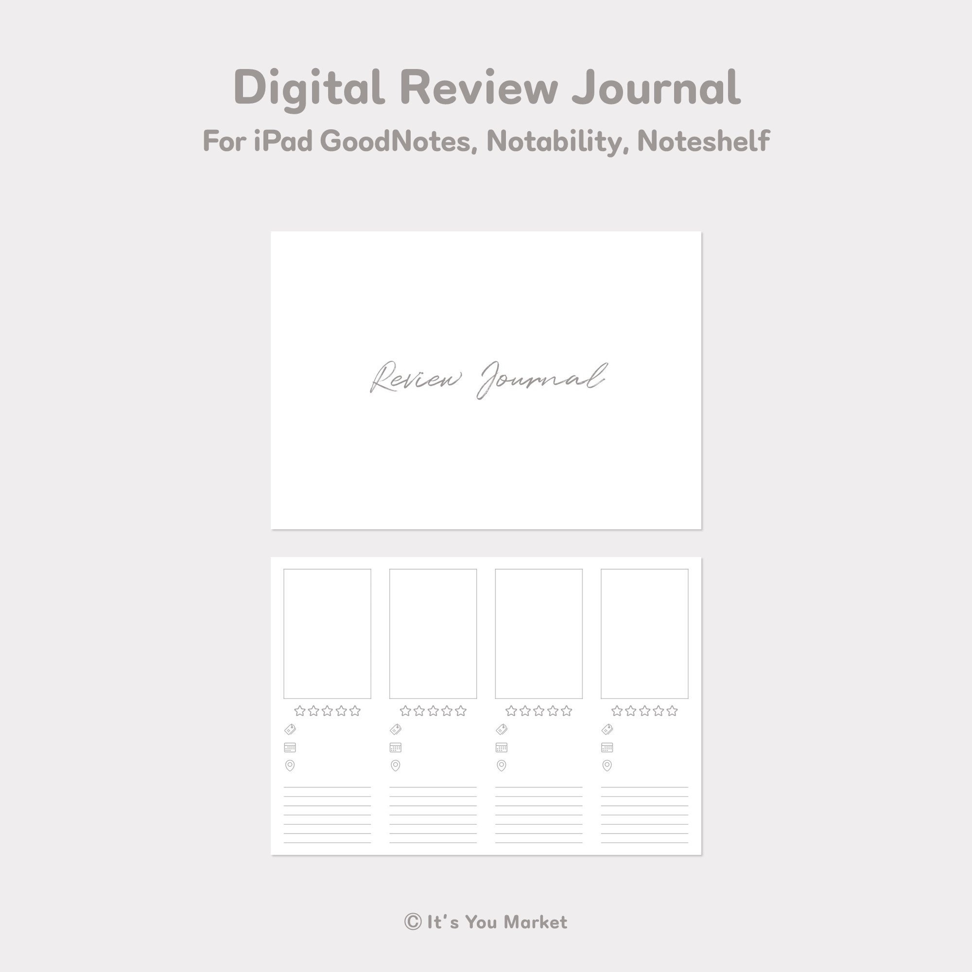 Digital Movie, TV Show Review Journal Notes, Review Log for iPad ...