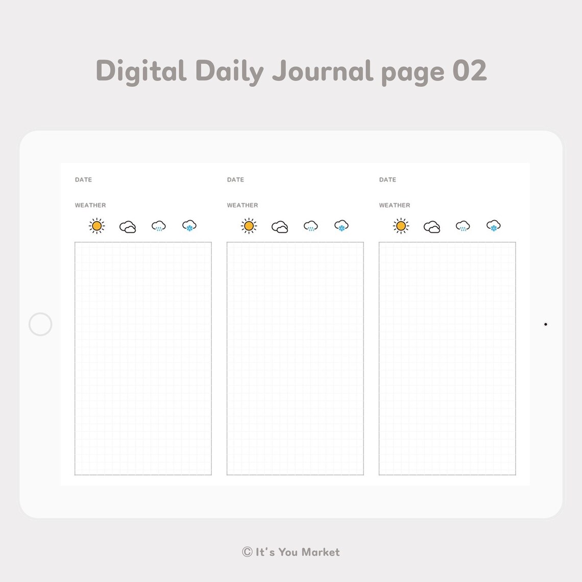 Digital Daily Journal Page, Daily Diary Sheet for iPad Goodnotes ...