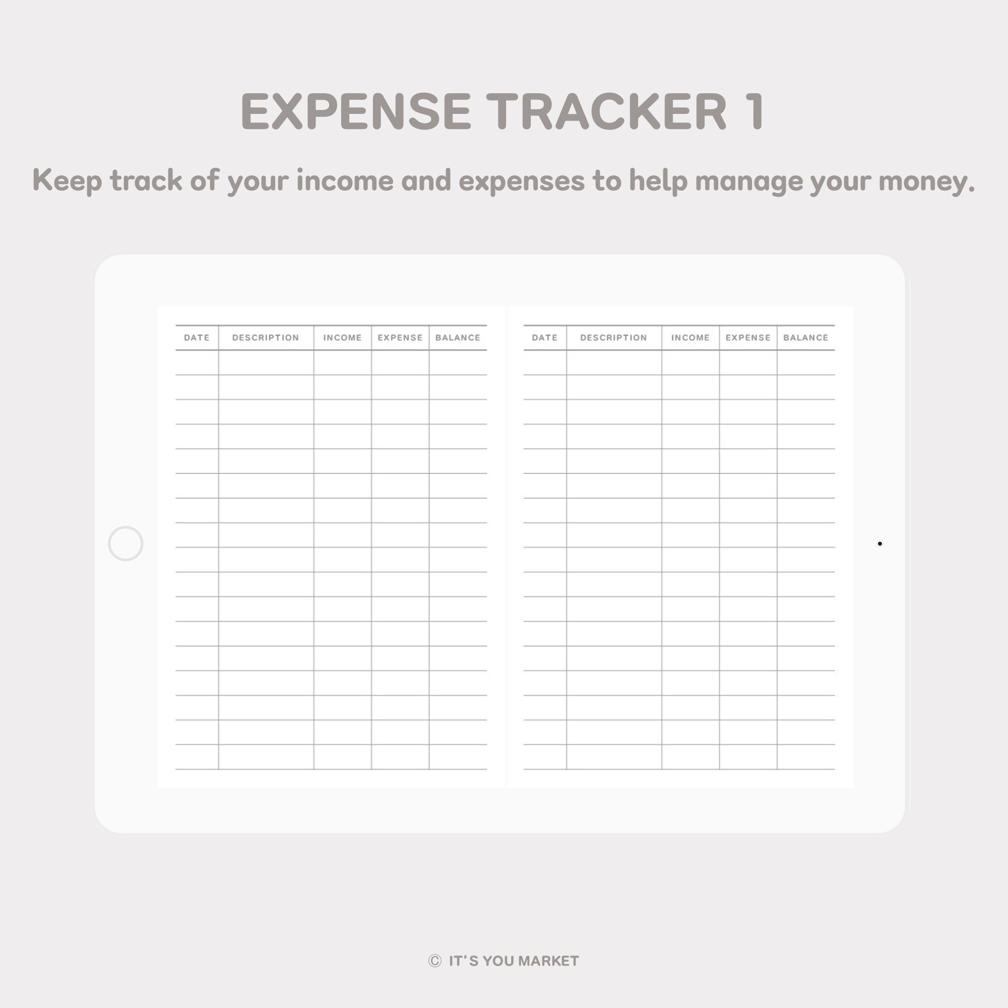 Digital Expense Tracker Finance Tracker for iPad Goodnotes - Etsy
