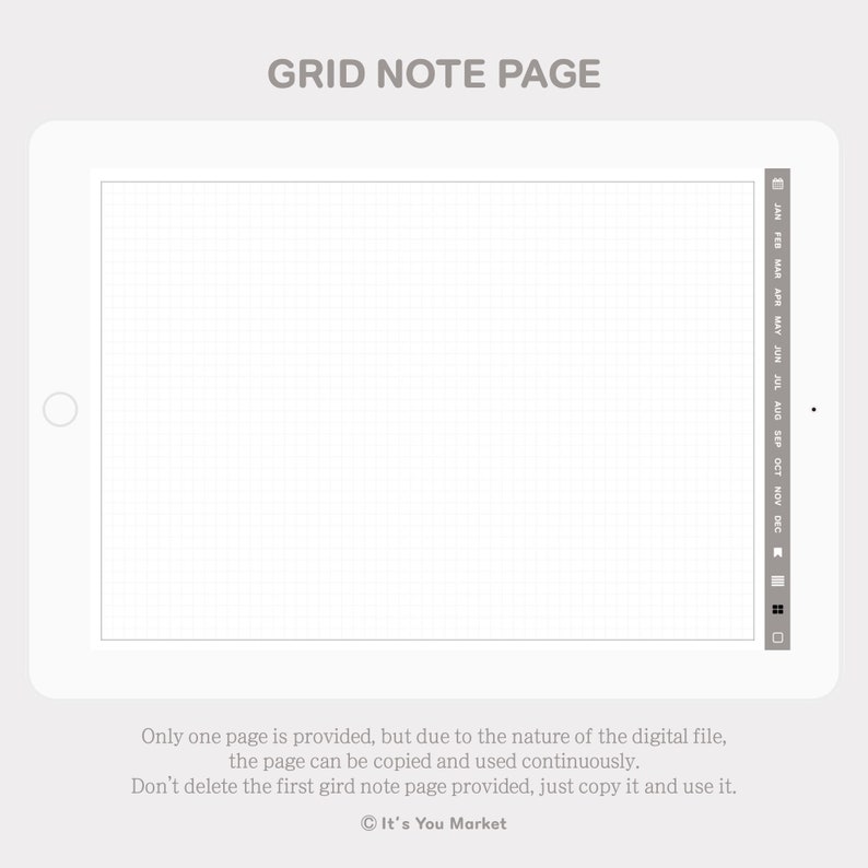 Digital Undated Planner for iPad Goodnotes, Notability, Noteshelf ...