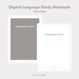 Digital Language Study Notebook, Vocabulary Notebook for iPad Goodnotes ...