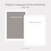 Digital Language Study Notebook, Vocabulary Notebook for iPad Goodnotes ...
