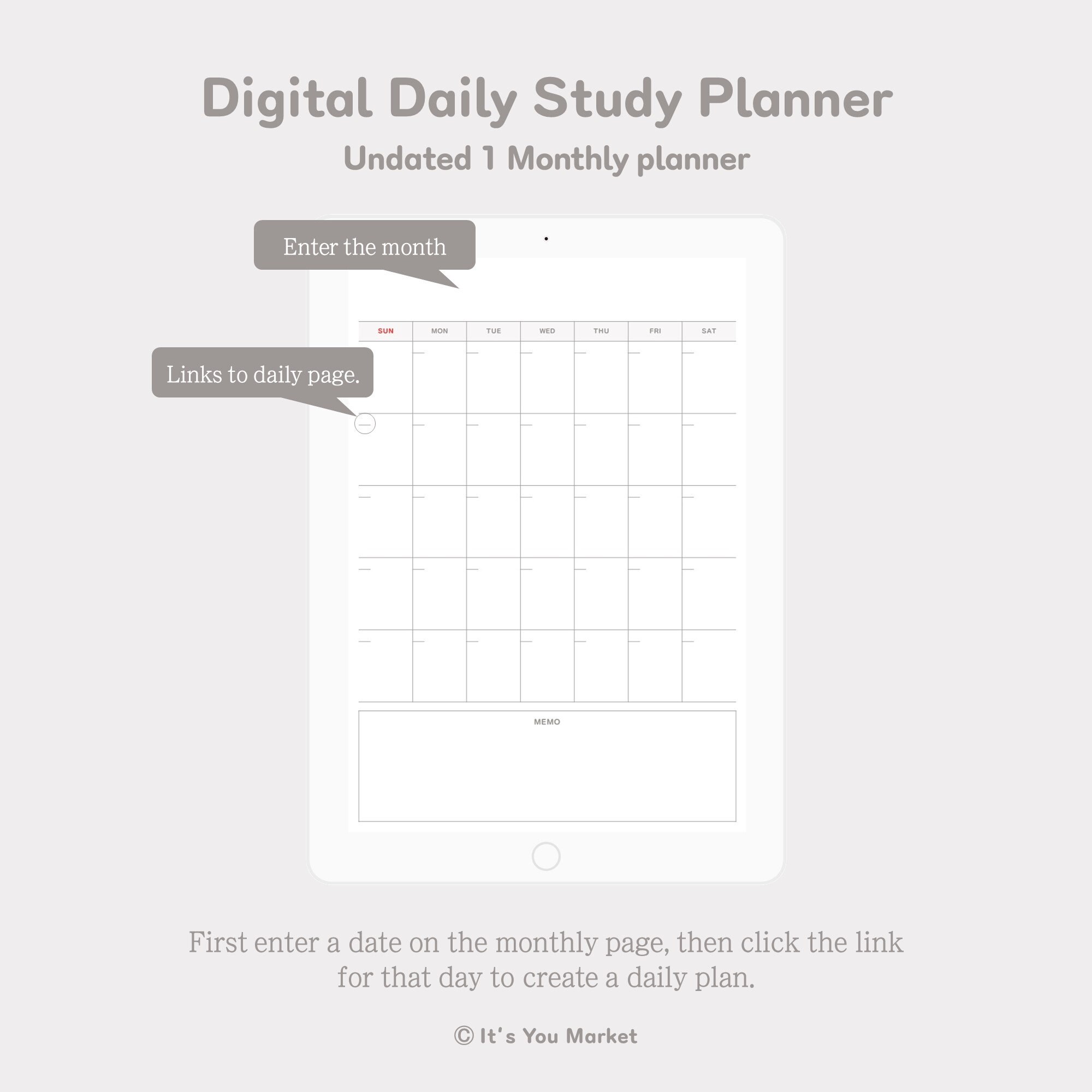 Digital Undated 10 Minute Study Planner, Student Time Management Planne ...