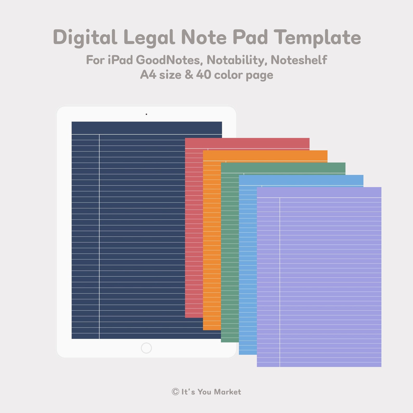 Goodnotes Legal Pad Note Paper Digital Note Taking Paper Template for ...