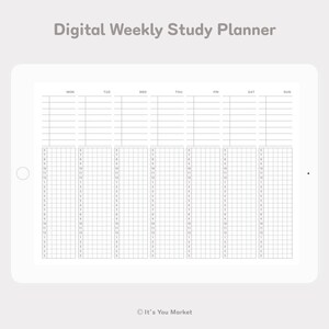 Digital Weekly Student Study Planner Timetable Planner for iPad ...