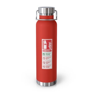Fire Extinguisher Water Bottle: 22oz Vacuum Insulated Drinkware - Etsy