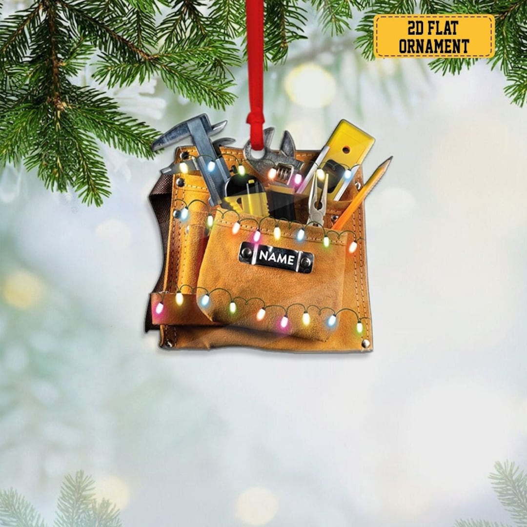 Tool Box Ornament, Personalized Tool Chest Christmas Ornament, Handyman ...