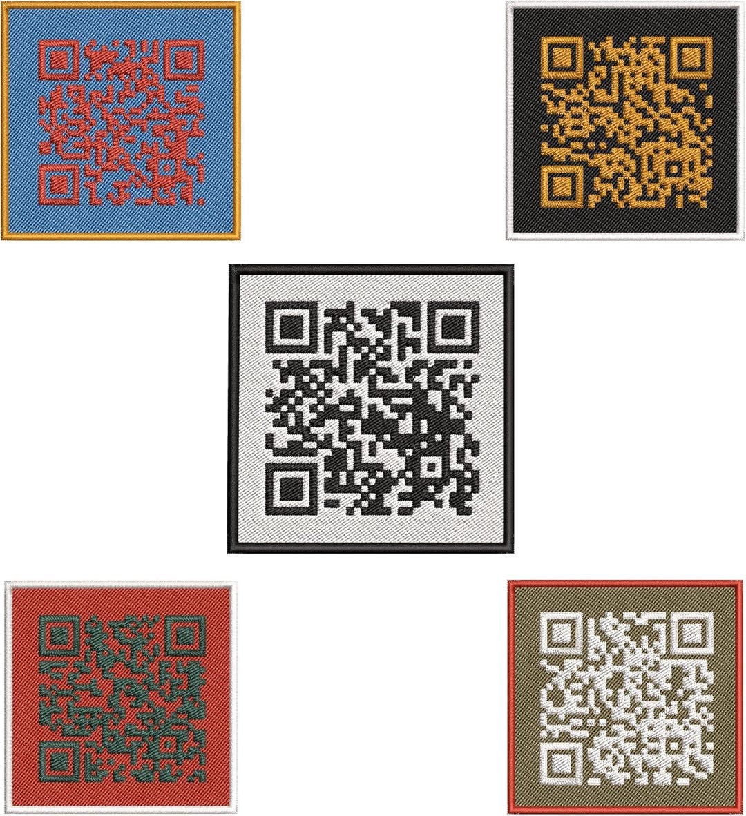 Custom QR Code Patches, QR Code Your Own, Custom Image, Text, URL for Patches, Personalized Iron ...
