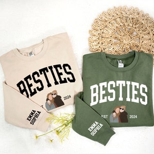 Custom Photo Bestie Shirts,best Friend Shirt,custom Text & Photo Best ...