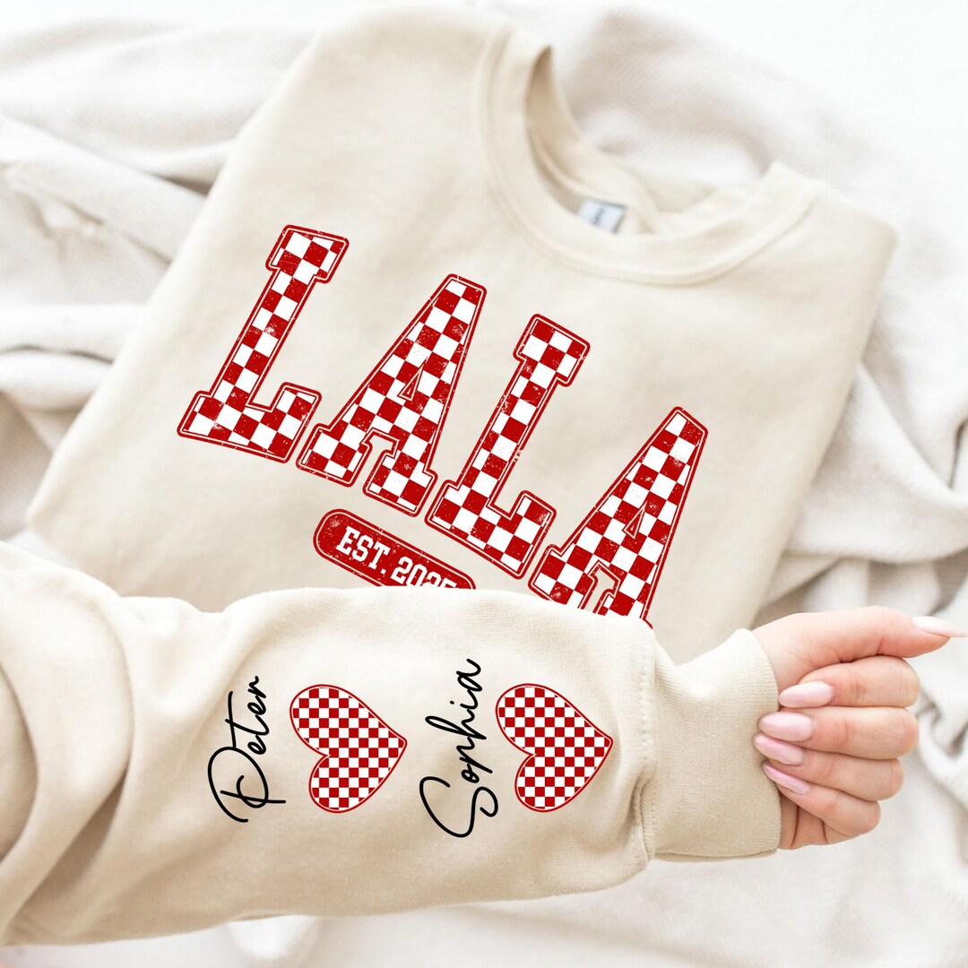 Personalized Retro Lala Valentine Sweatshirt Shirt Hoodie, Lala Gifts ...