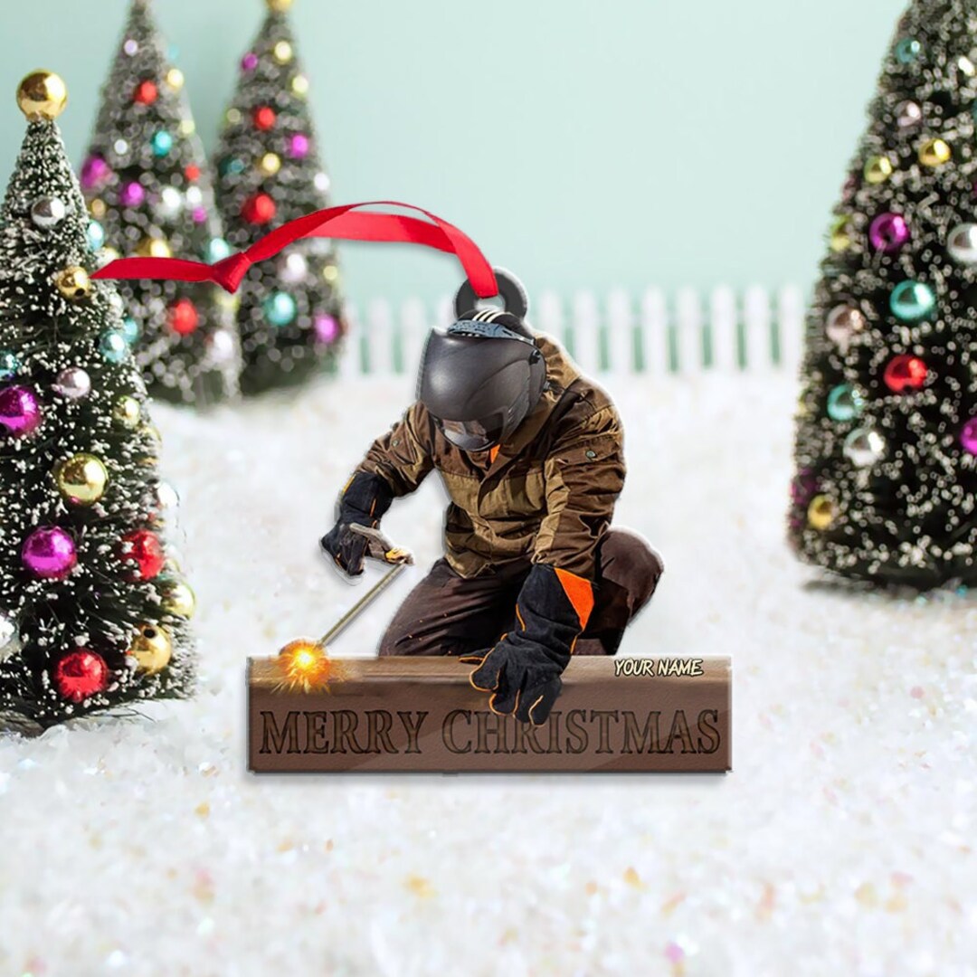 Personalized Welder Acrylic Shape Ornament, Custom Welder Ornament ...