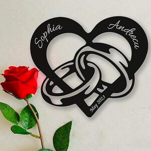Custom Heart Metal Sign, Mr and Mrs Sign, Infinity Sign, Couples Metal ...