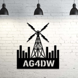 Custom Ham Radio Metal Sign With LED Lights, Ham Radio Gifts, Amateur ...