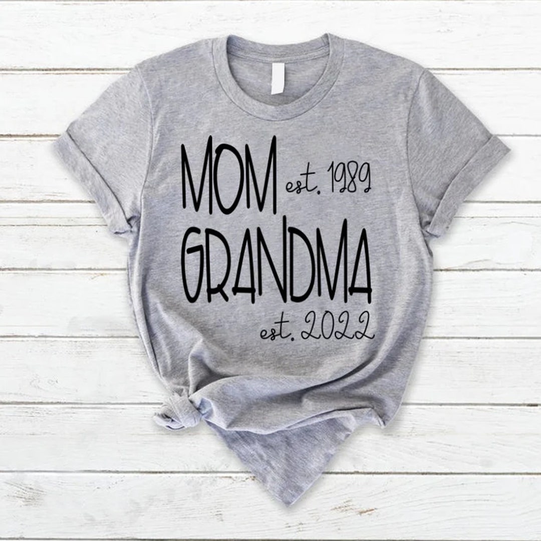 Personalized Grandma Est Shirt, Grandma to Be Shirts, Personalized Gigi ...