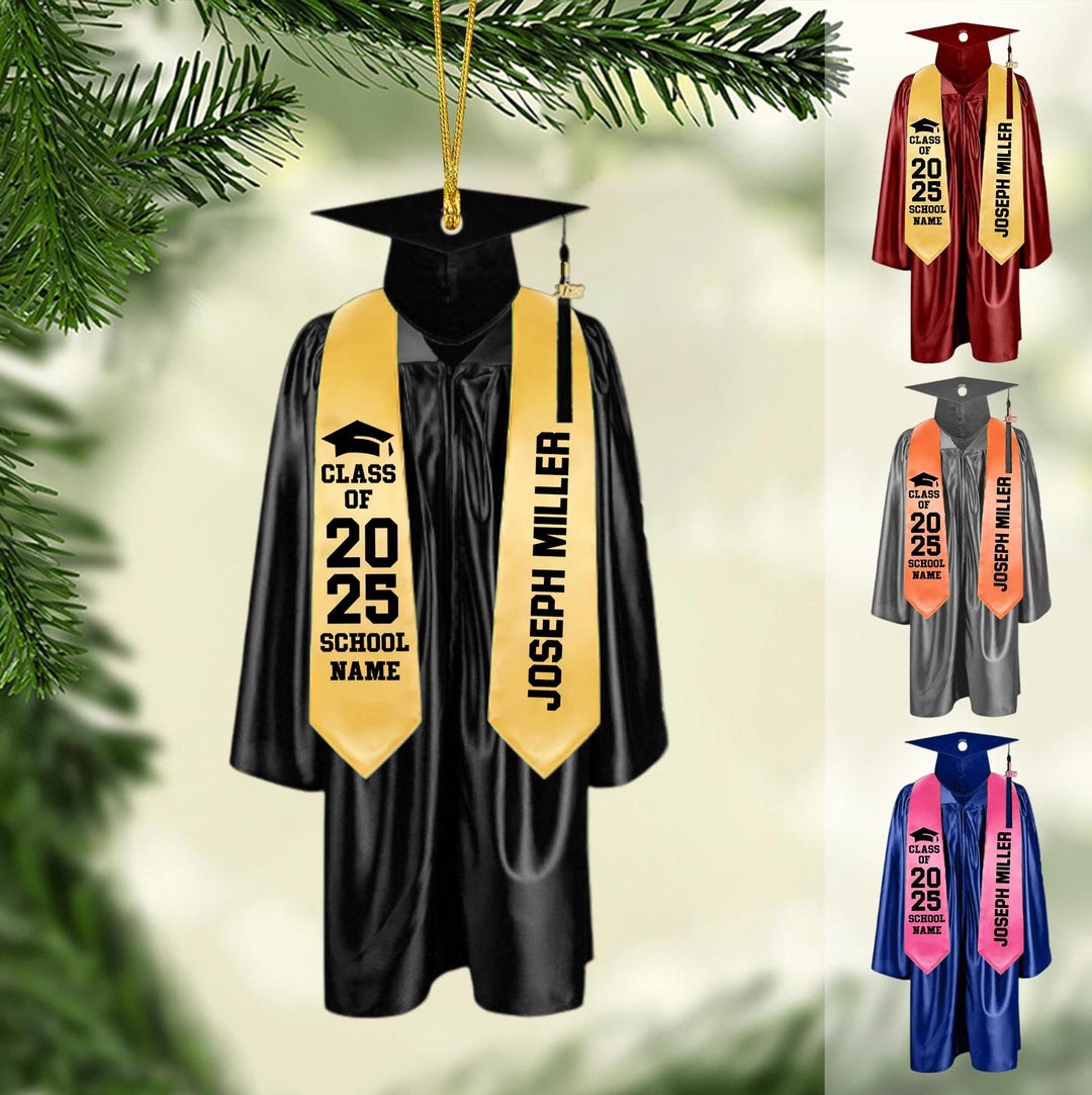 Custom Graduation Christmas Ornament, Personalized Senior Ornament ...