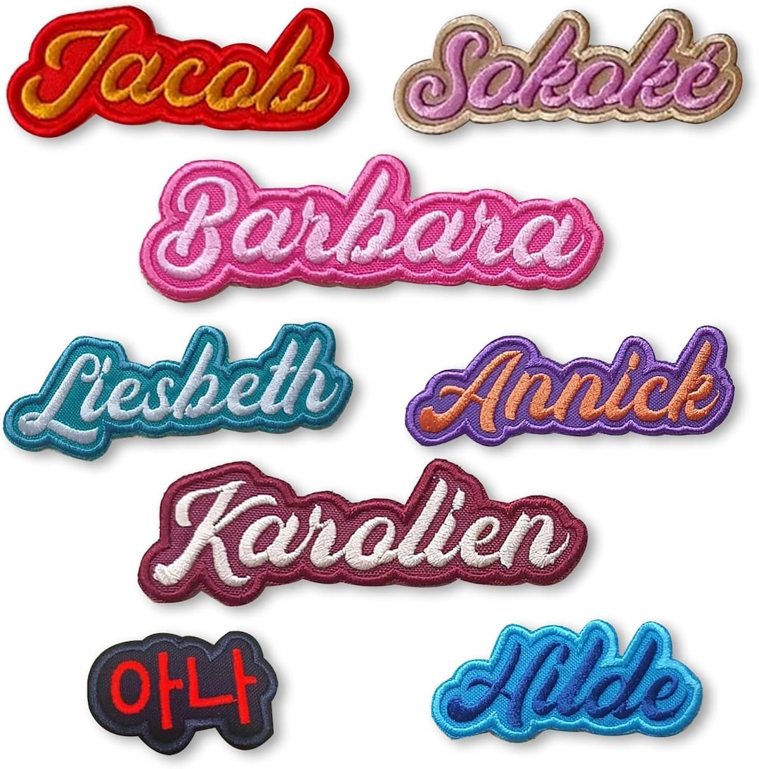 Custom Name Patches Embroider, Customized Text Patch, Name Patch Iron On, Sew On, Custom Name ...