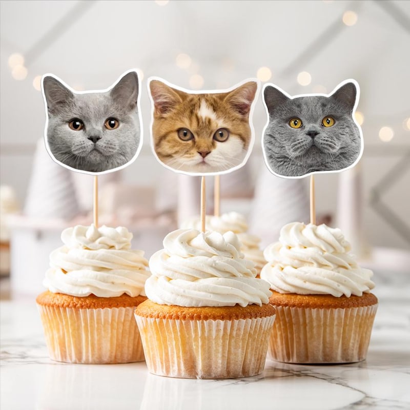 Cat Cupcake Toppers - Etsy