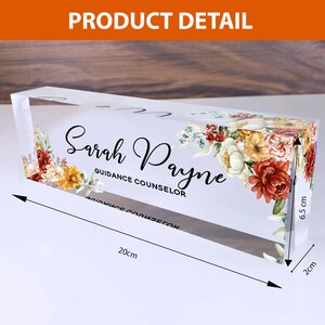 Custom Office Desk Name Plate Plaque, Acrylic Desk Plate Gift for ...