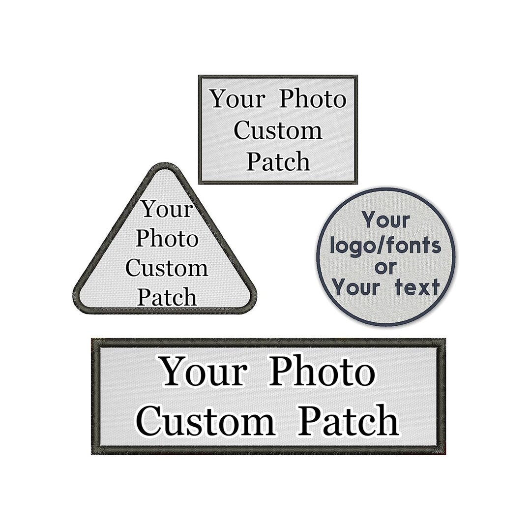 Custom Photo Embroidered Logo Patches, Made With Image Text Logo or ...