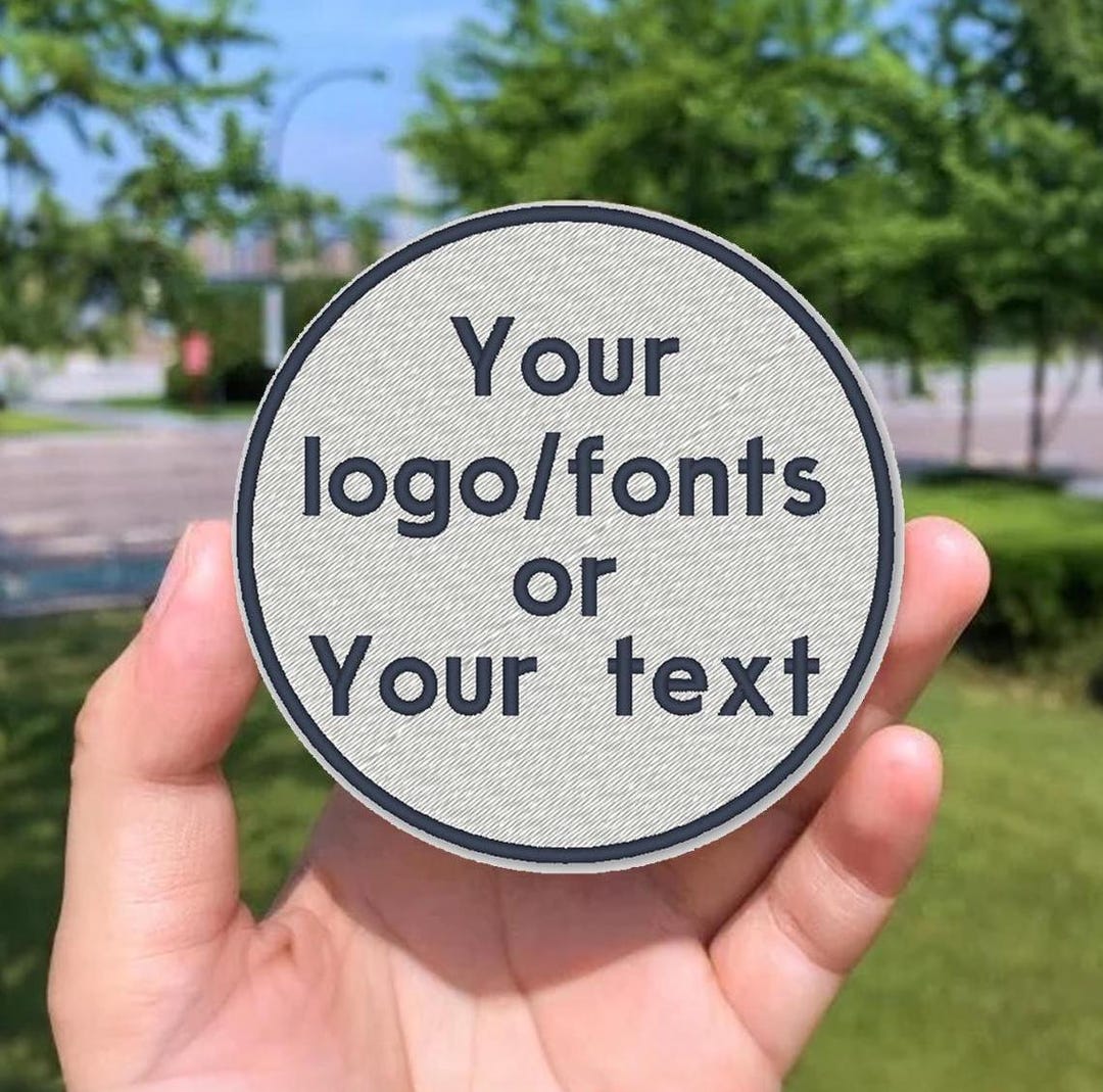 Custom Photo Embroidered Logo Patches, Made With Image Text Logo or ...