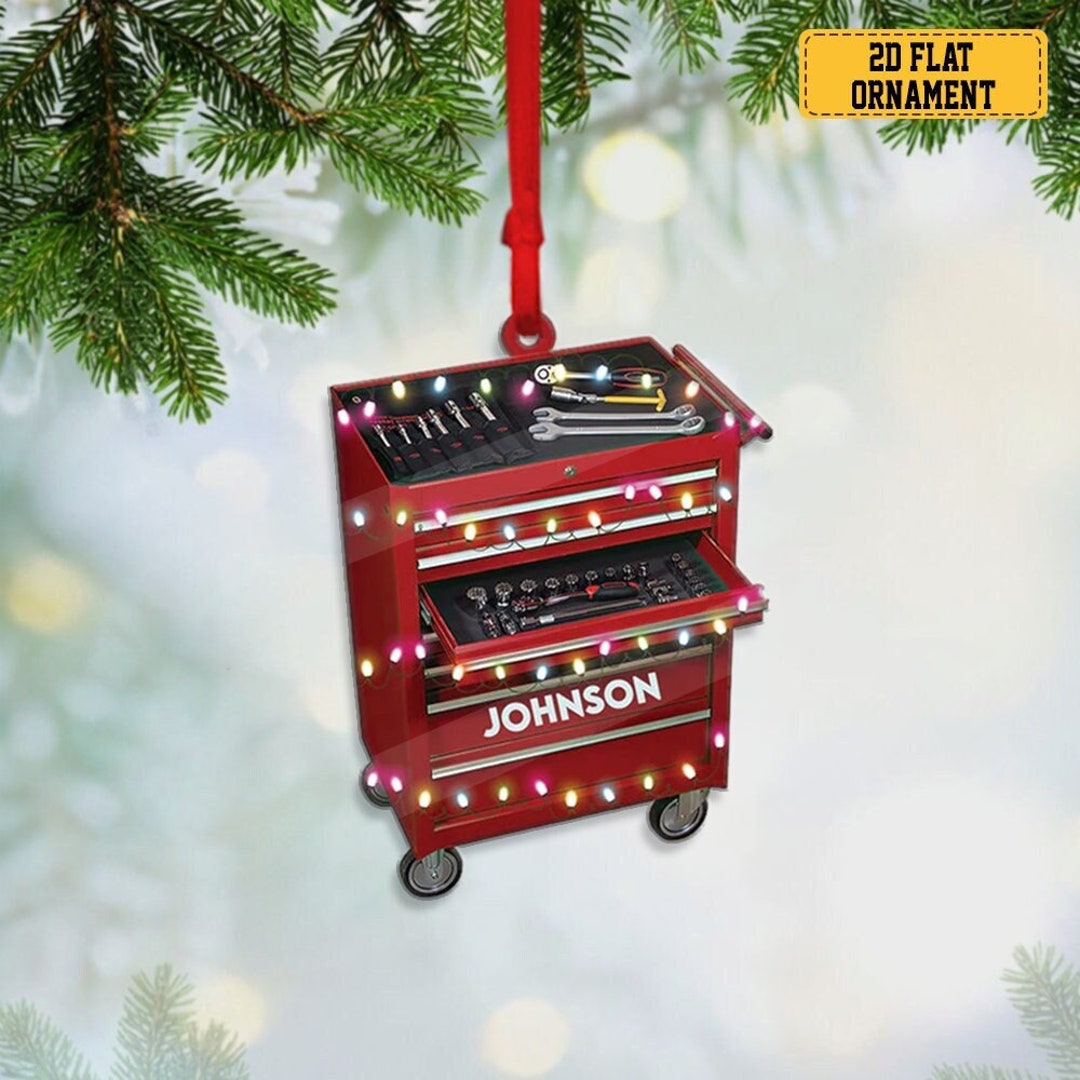 Personalized Repair Tool Box Shape Ornament, Custom Gift for Repair ...