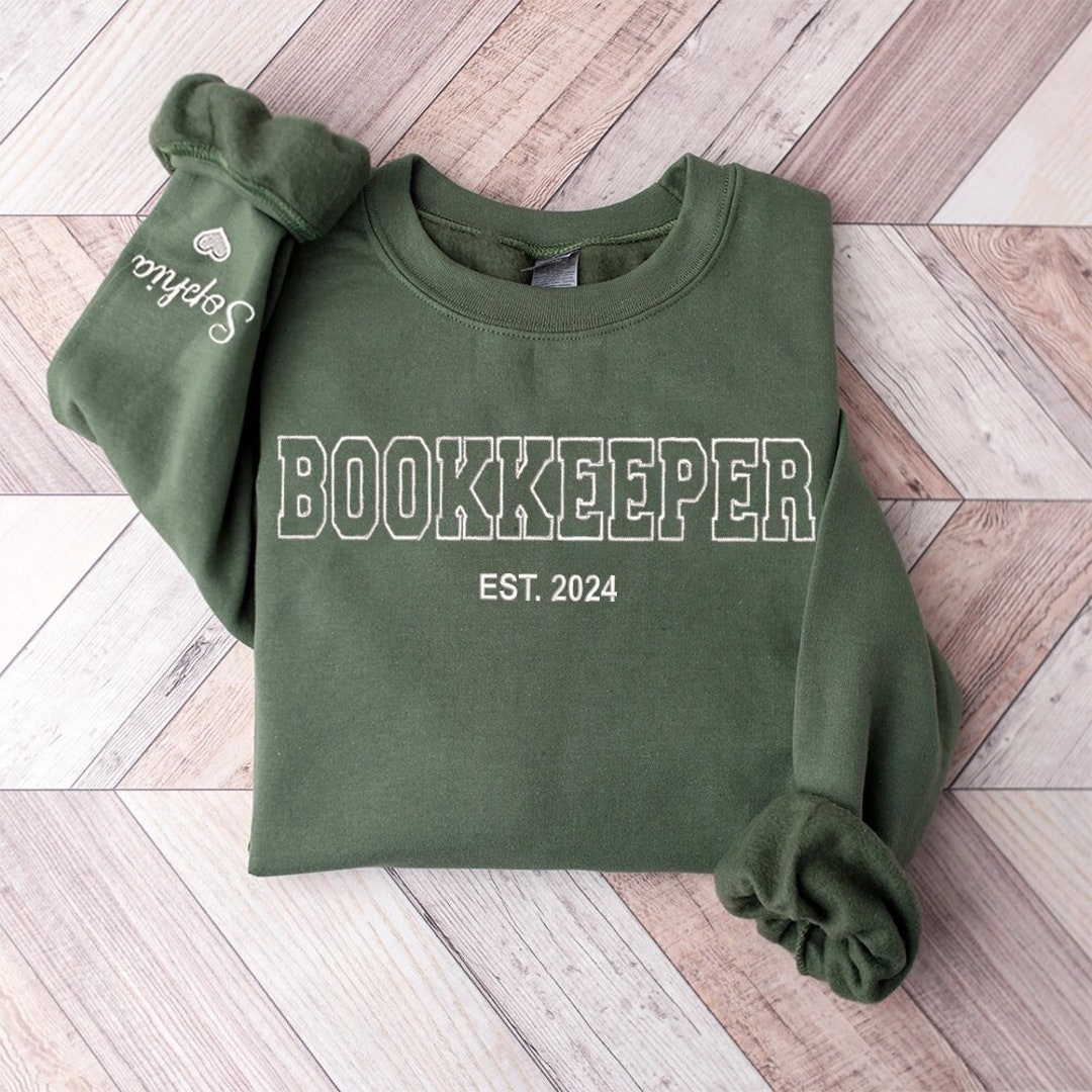 Embroidered Bookkeeper Sweatshirt, Gifts for School Bookkeeper ...