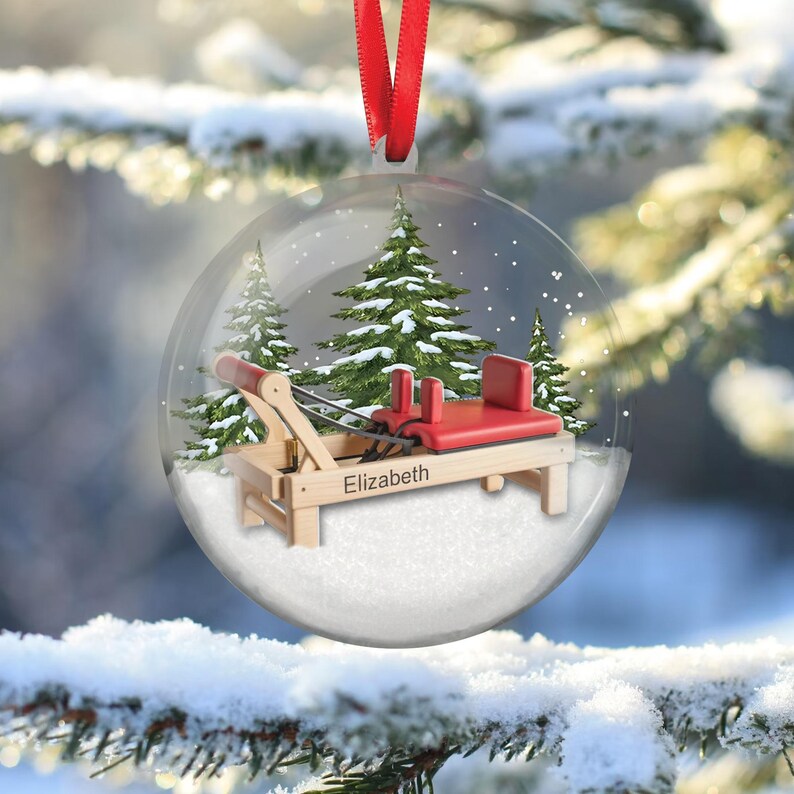 Personalized Pilates Equipment Ball Ornament, Pilates Art, Reformer ...