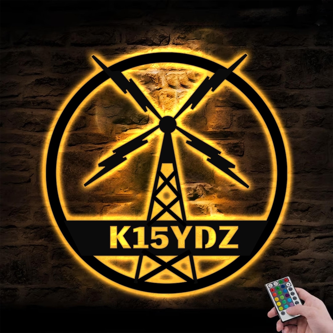 Personalized Ham Radio Metal Sign, Custom Call Sign Amateur Operator ...