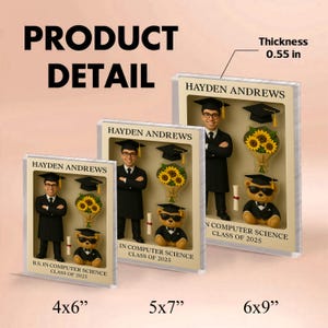 Custom Graduation Acrylic Plaque, Graduate Class of 2025 Flat Acrylic ...