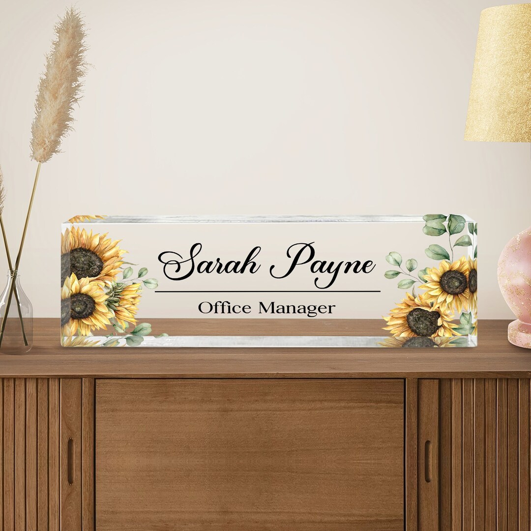 Personalized Office Name Plate for Desk, Name Plate Holder Desk Decor ...