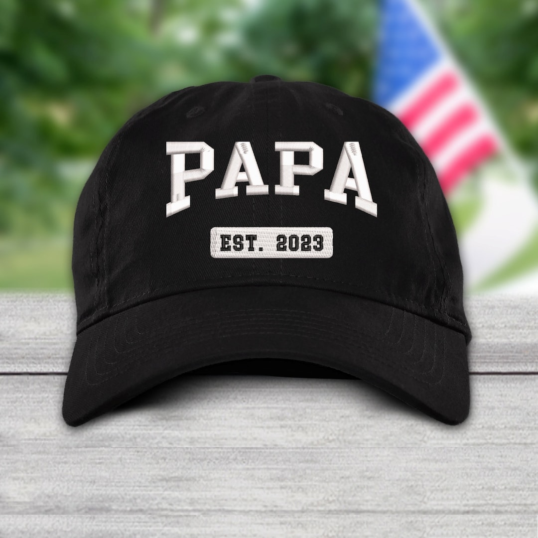 Personalized Papa Embroidery Cap, Custom Papa Est Gifts, Dad Gifts ...