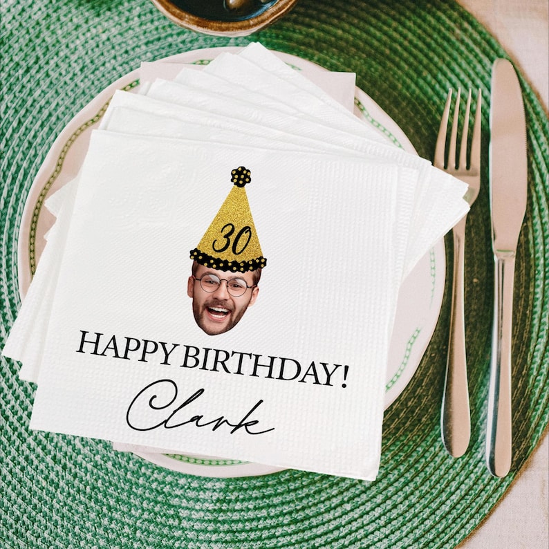 Custom Funny Face Happy Birthday Party, Happy Birthday Celebration ...