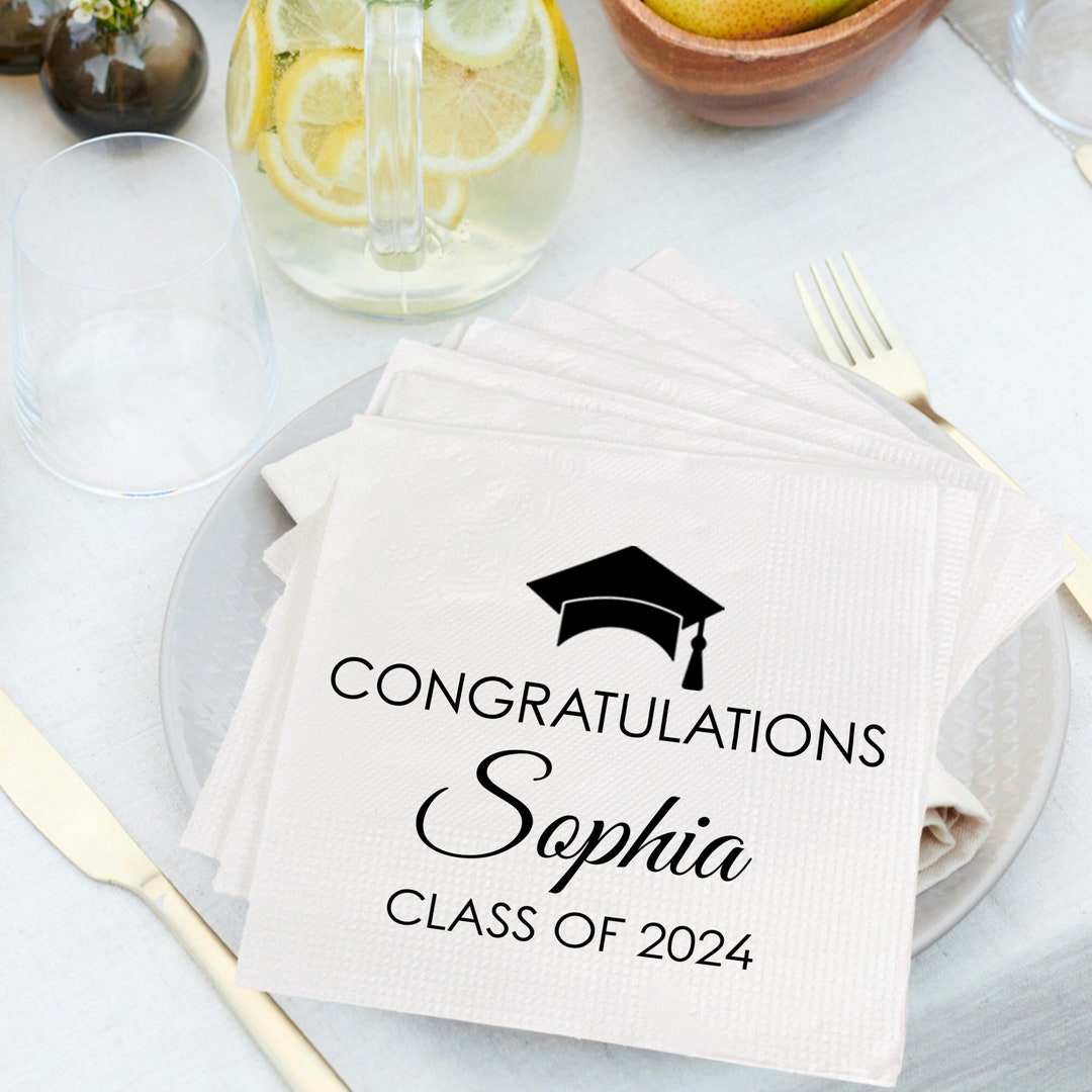 Personalized Graduation Napkins, Class of 2024 Graduation Napkin, Grad ...