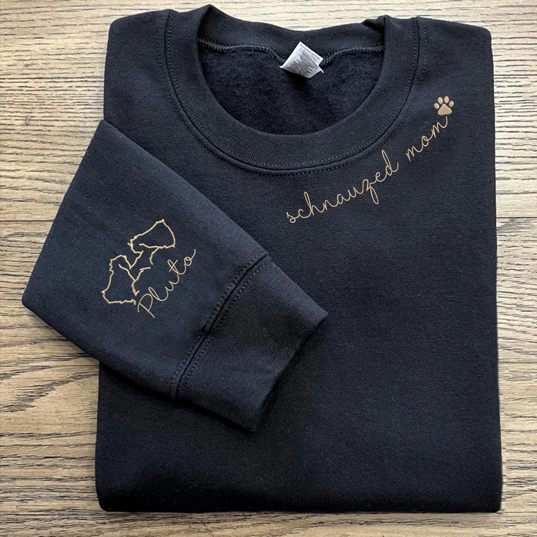 Custom Embroidered Schnauzer Mom Sweatshirt, Personalized Schnauzer ...