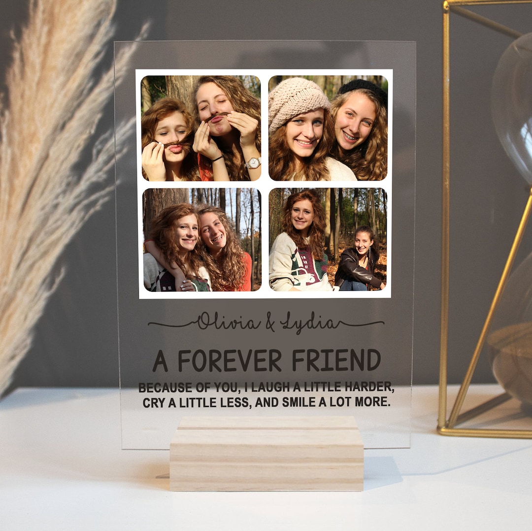 Custom Photo Collage Best Friend Plaque, Acrylic Plaque Gift for Bestie ...