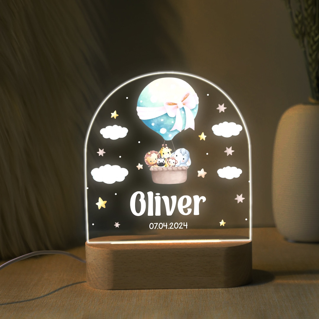Personalized Baby Night Light, Baby Night Lamp, Baby Gifts, Baby Gift ...
