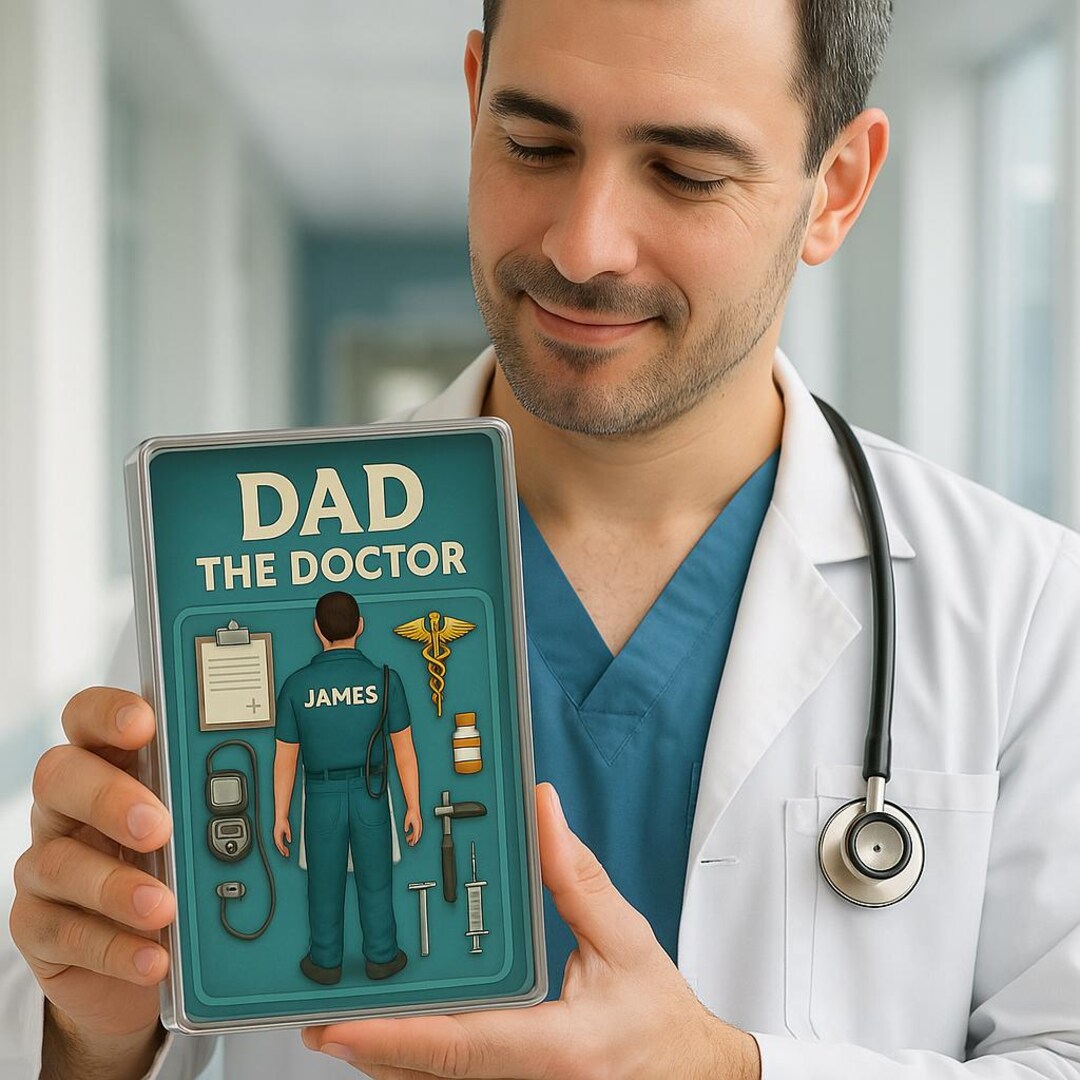 Personalized Dad the Doctor Acrylic Block Gift, Custom Medical Doctor ...