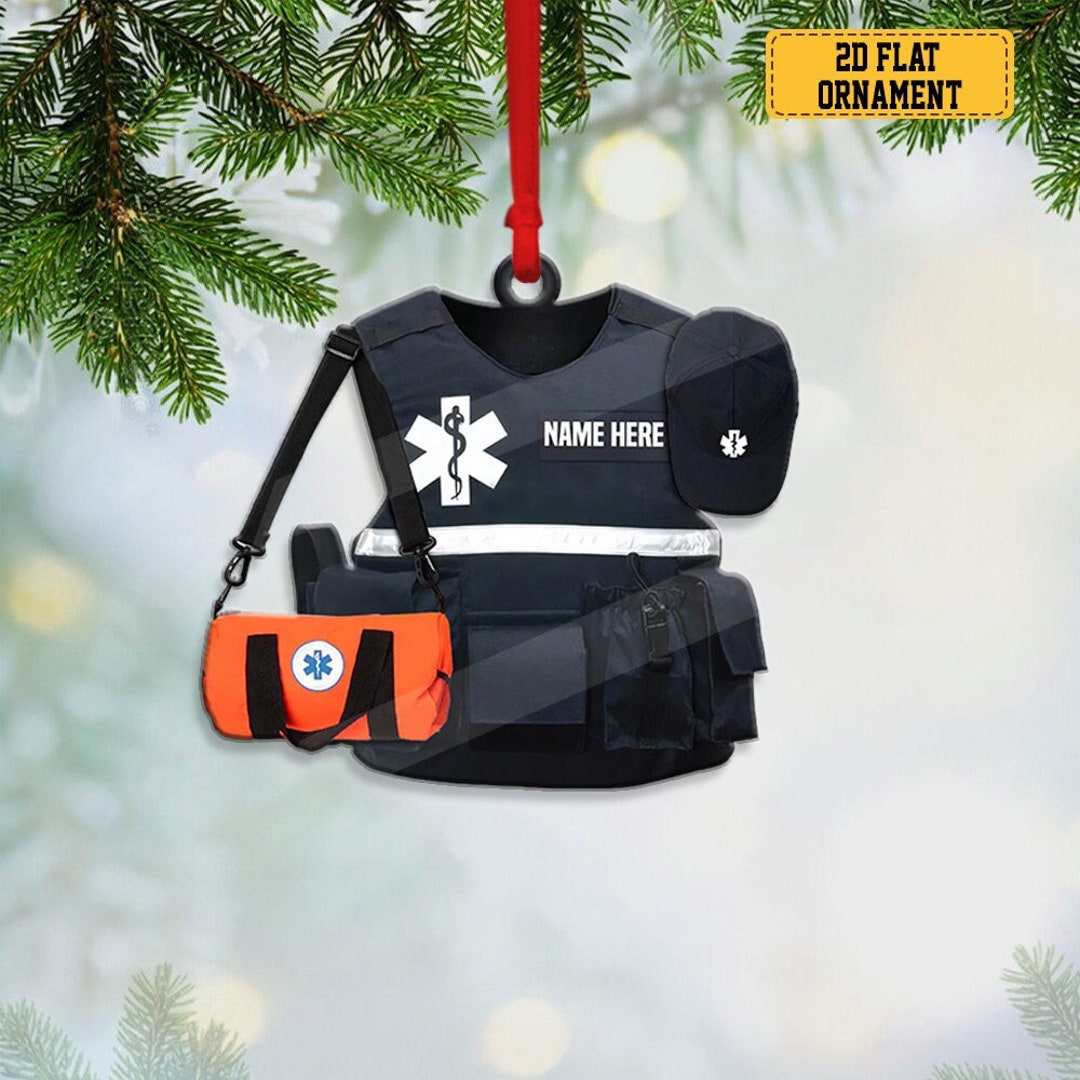 Personalized Paramedic Uniform Christmas Ornament, Custom Name Ornament ...