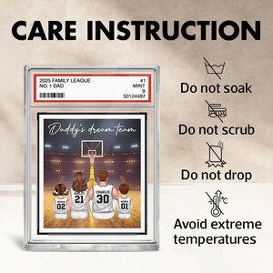 Basketball Daddy's Dream Team No. 1 Dad Man & Kids Sitting Trading Card ...