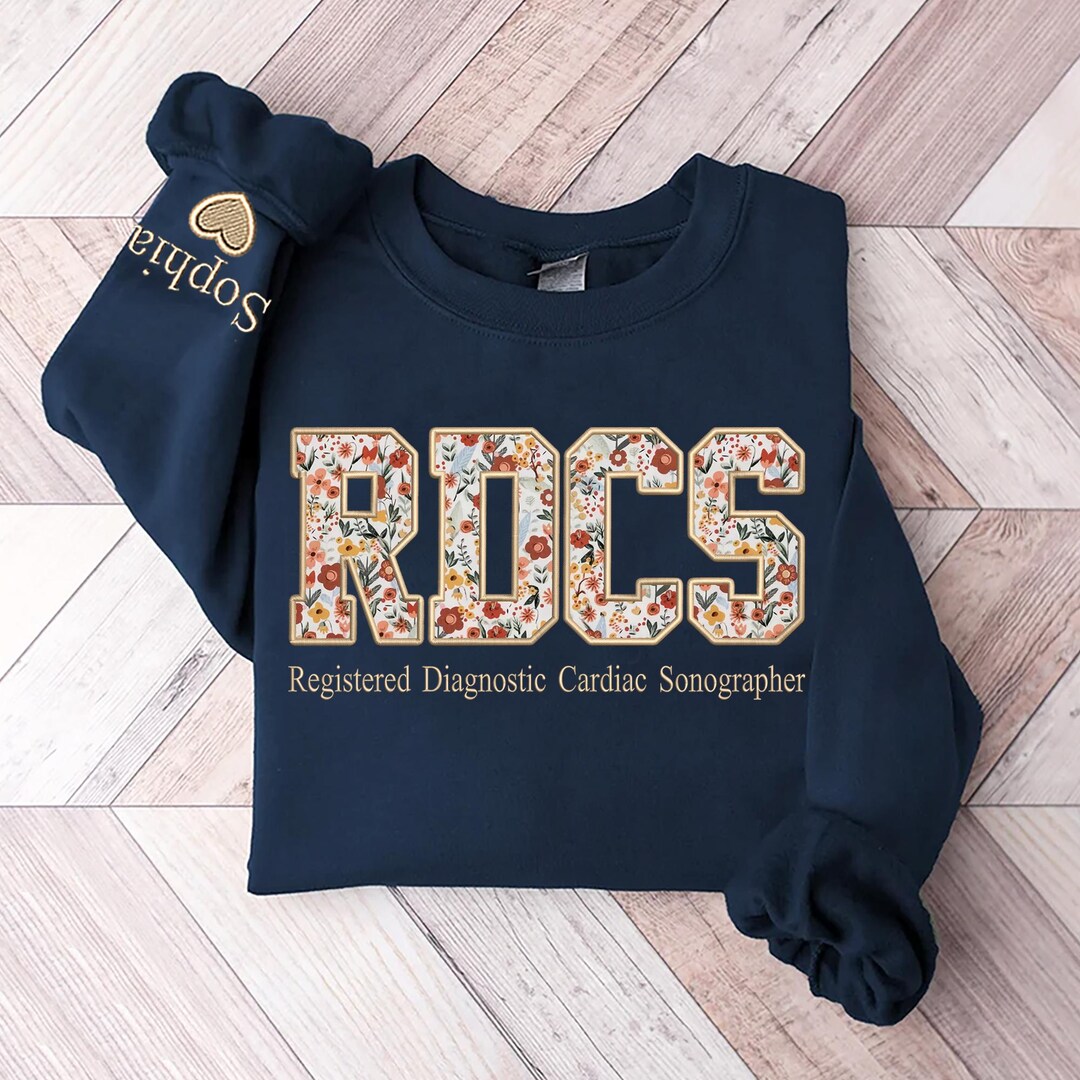 Custom RDCS Sweatshirt, Flower RDCS Shirt, Registered Diagnostic ...