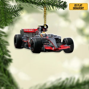 Personalized Racing Car F1 Christmas Ornament, Racing Car Christmas ...