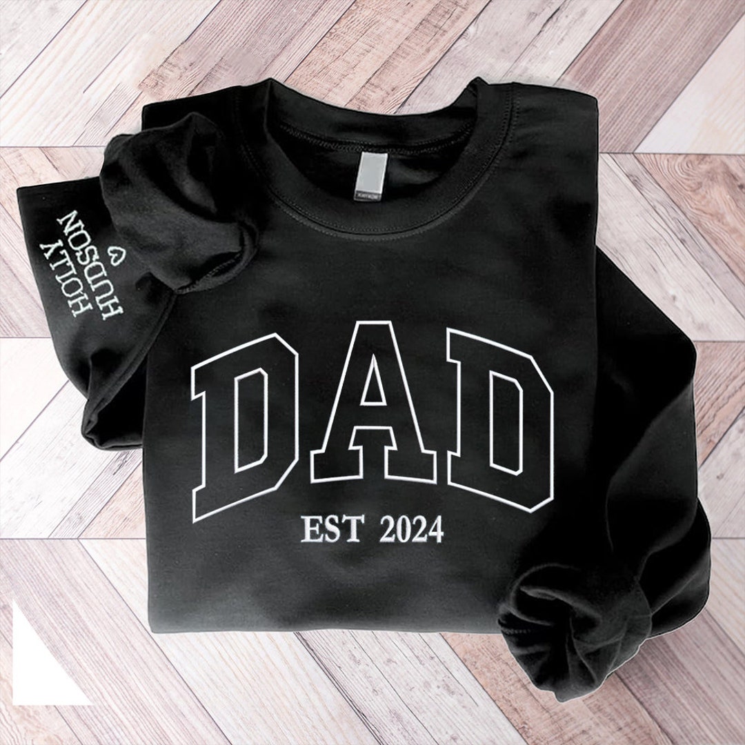 Personalized Dad Embroidered Sweatshirt, Custom Grandpa Shirt ...