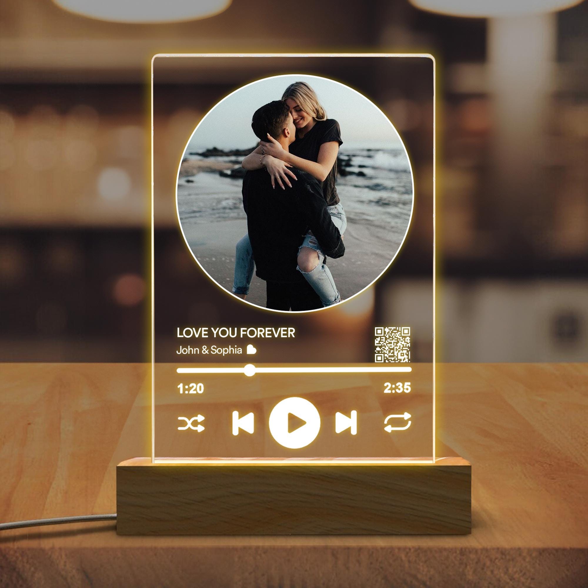 Personalized Song Acrylic Plaque, Custom Photo Music Plaque, Music ...