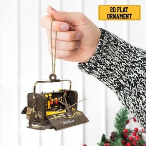 Personalized Plumber Tool Bag Acrylic Ornament, Christmas Tree Decor ...
